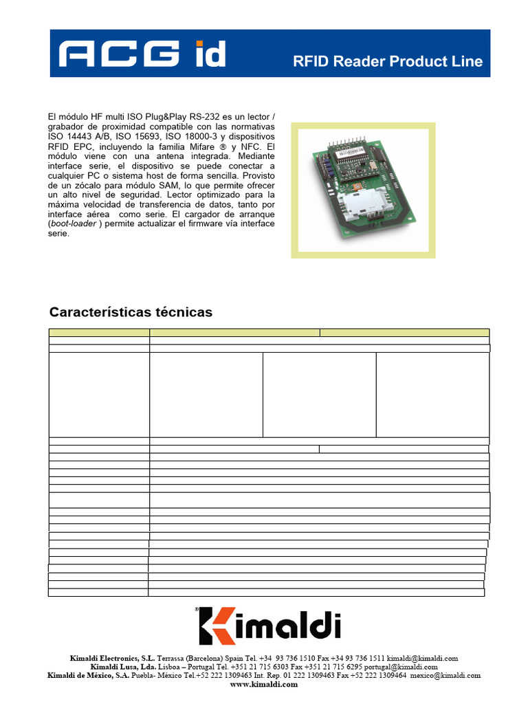 Acg Hf Modulo Multi Iso Pp Rs232 | PDF | Arranque | Ciencias de la ...