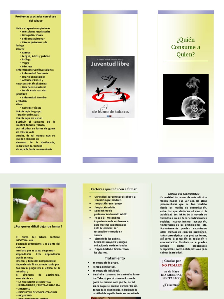 Folleto Orientacion Tabaquismo | PDF | Fumar tabaco | Adicción