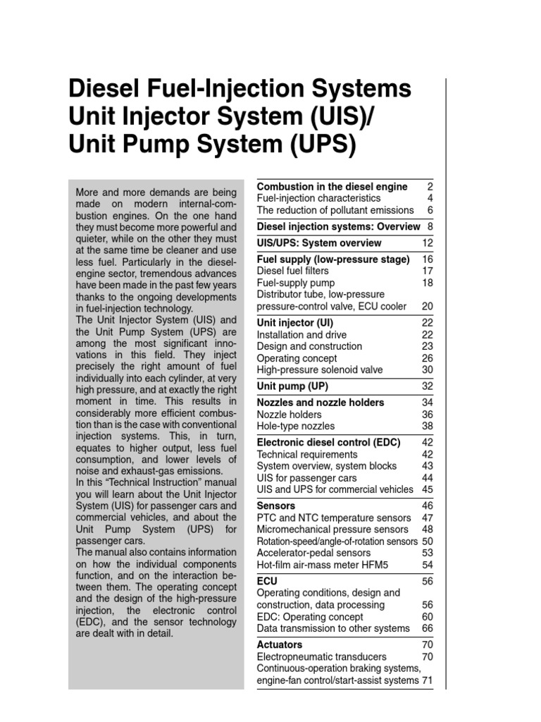 Diesel Fuel Injection Systems: Understanding Unit Injector Systems and ...