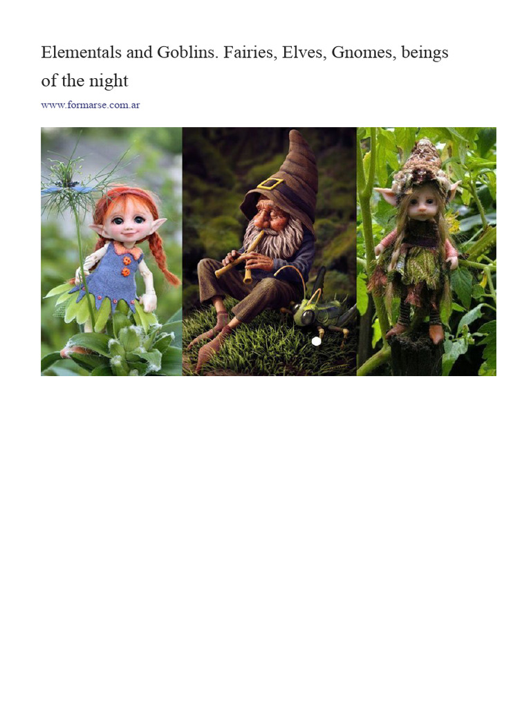 Elementals and Elves. Fairies, Elves, Gnomes, Beings of The Night - To ...