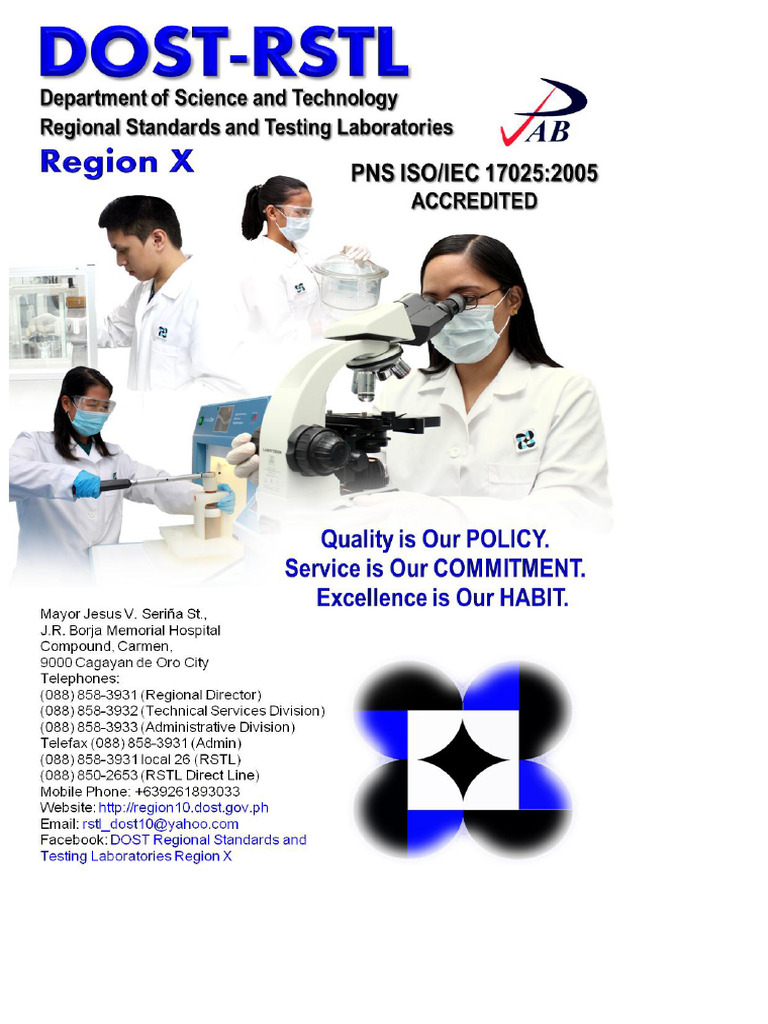 Folleto de Servicios de Pruebas y Calibración de DOST-X RSTL | PDF ...