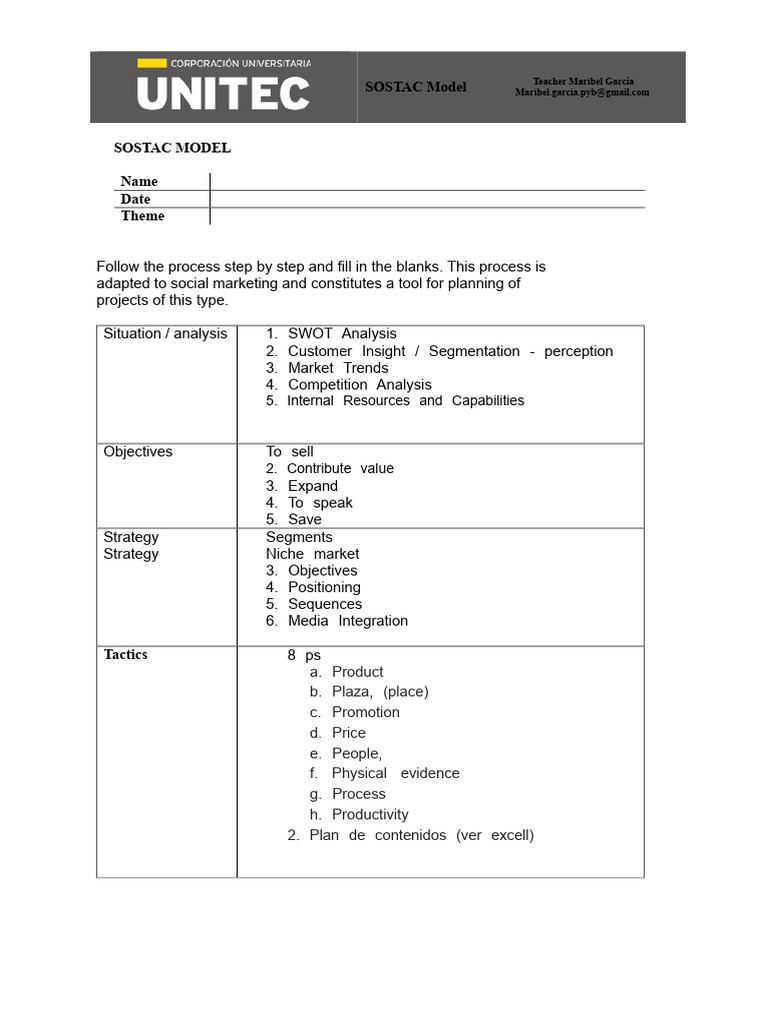Sostac Model Example | PDF | Swot Analysis | Marketing