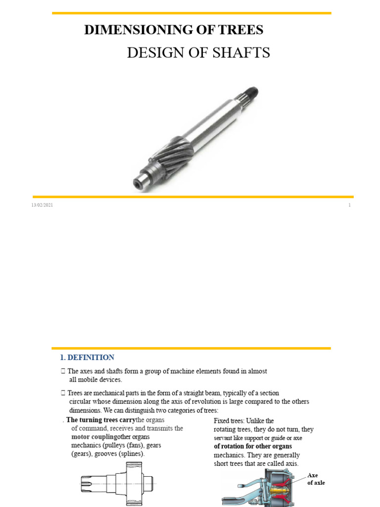 Sizing of Trees Design of Shafts | PDF | Bending | Mechanical Engineering