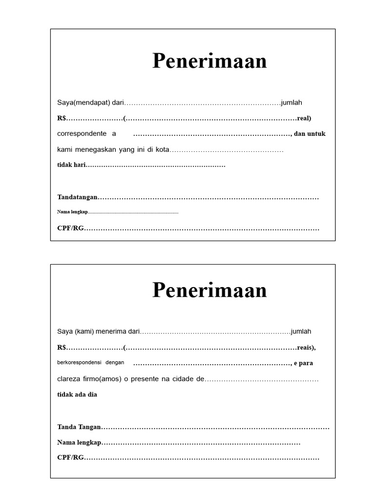 Model Kwitansi | PDF