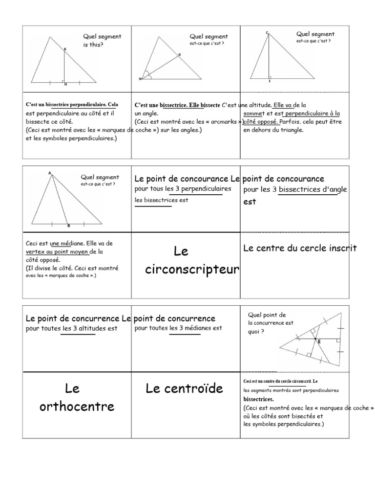 Segments et points de concurrence en géométrie | PDF | Triangle | Euclide