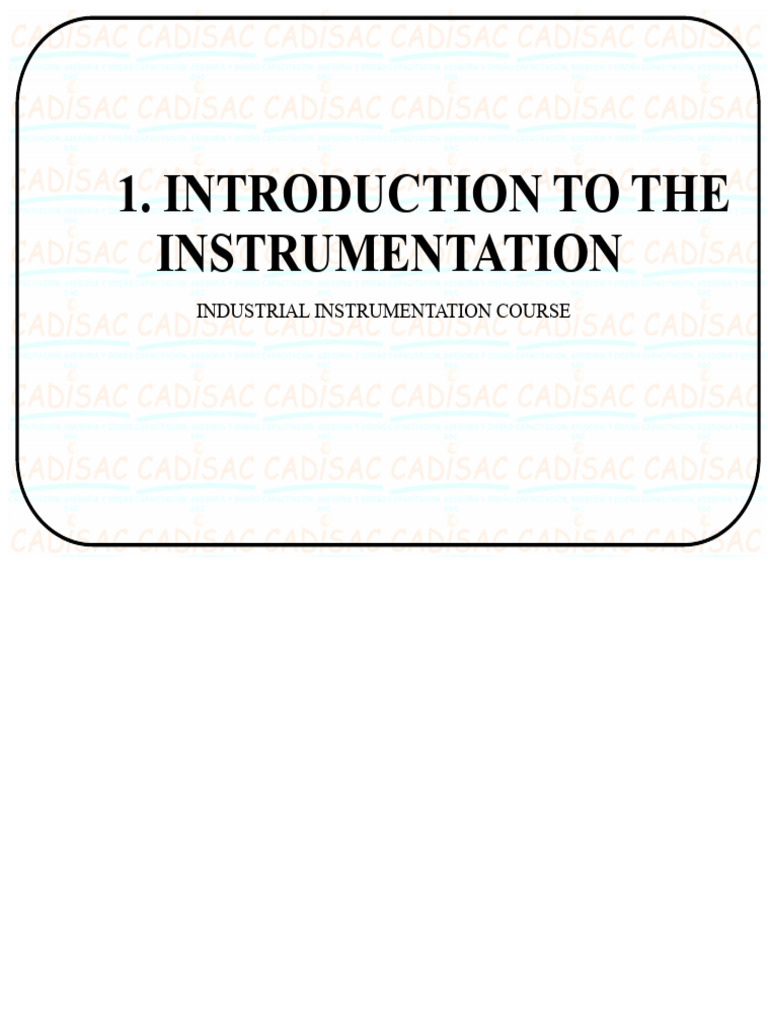 Introduction to Industrial Instrumentation | PDF | Instrumentation ...