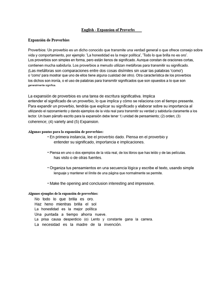 Expansión de Proverbios | PDF | especia | Verdad