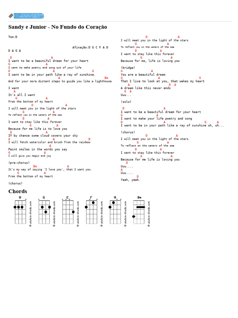 Sandy and Junior's Chords | PDF | Songs