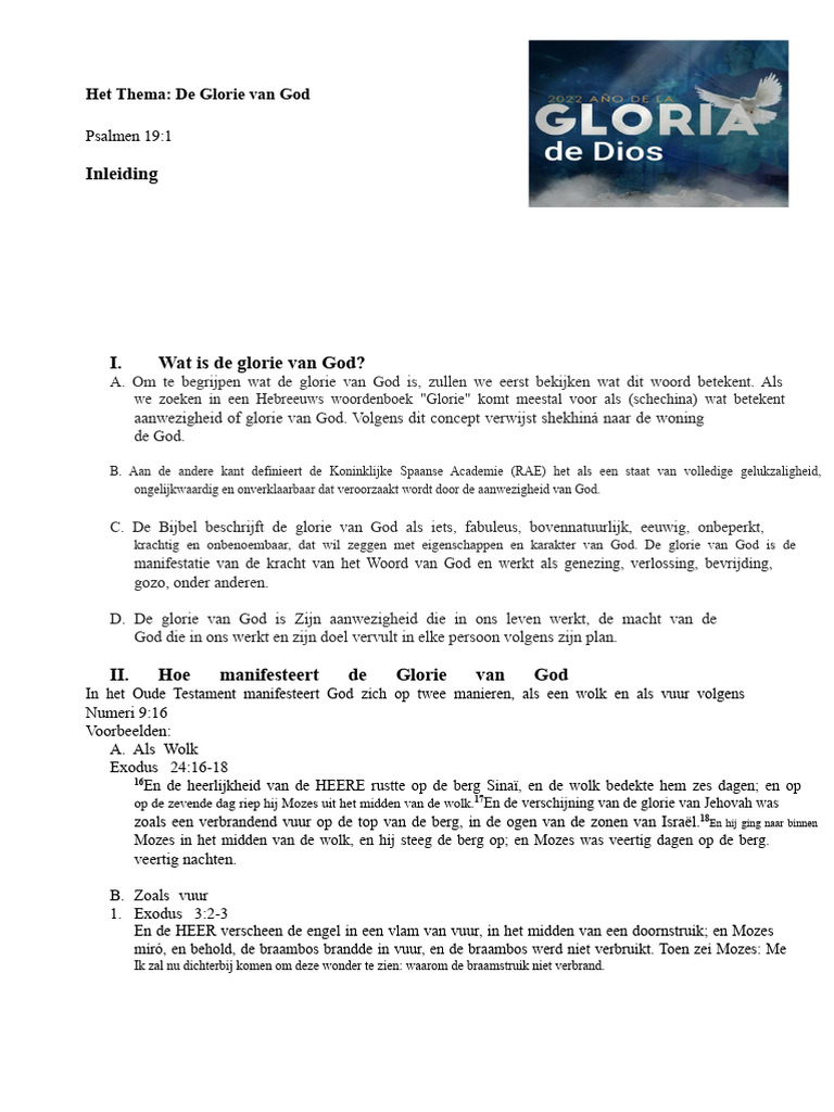 Schets de Glorie Van God | PDF