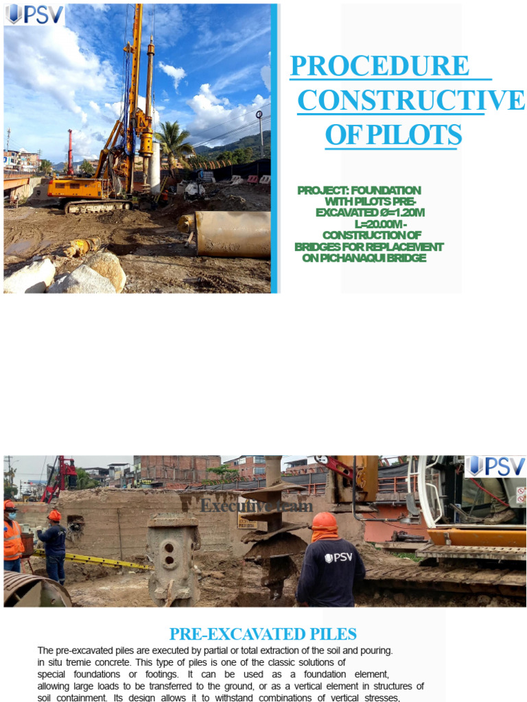 Construction Procedure For Piles | PDF | Foundation (Engineering ...