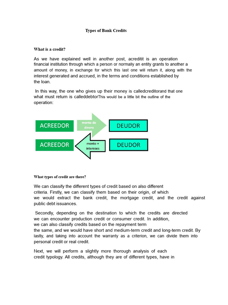Types of Bank Loans (1) | PDF | Finance & Money Management | Credit