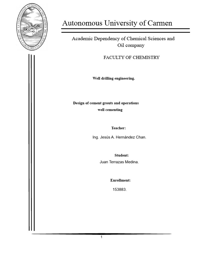 Design of Cement Grouts and Well Cementing Operations | PDF | Casing ...