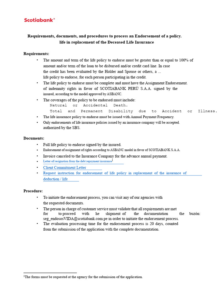 Life Insurance Policy Endorsement Guide | PDF | Insurance | Life Insurance