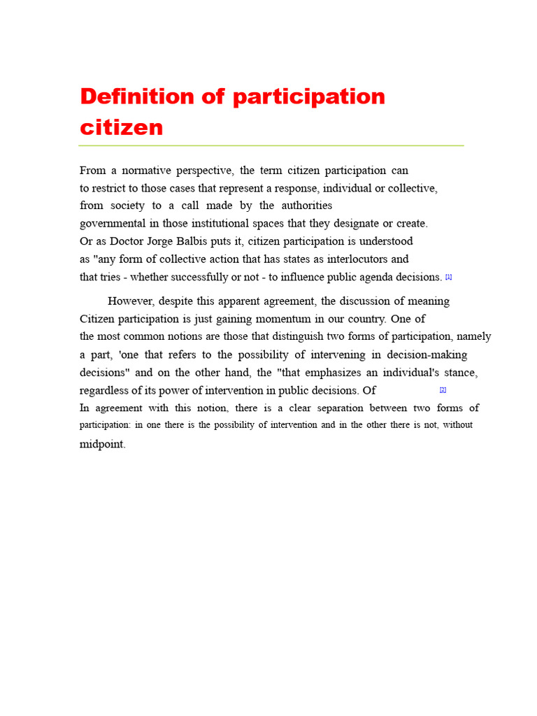Understanding Citizen Participation | PDF | Public Participation | Non ...