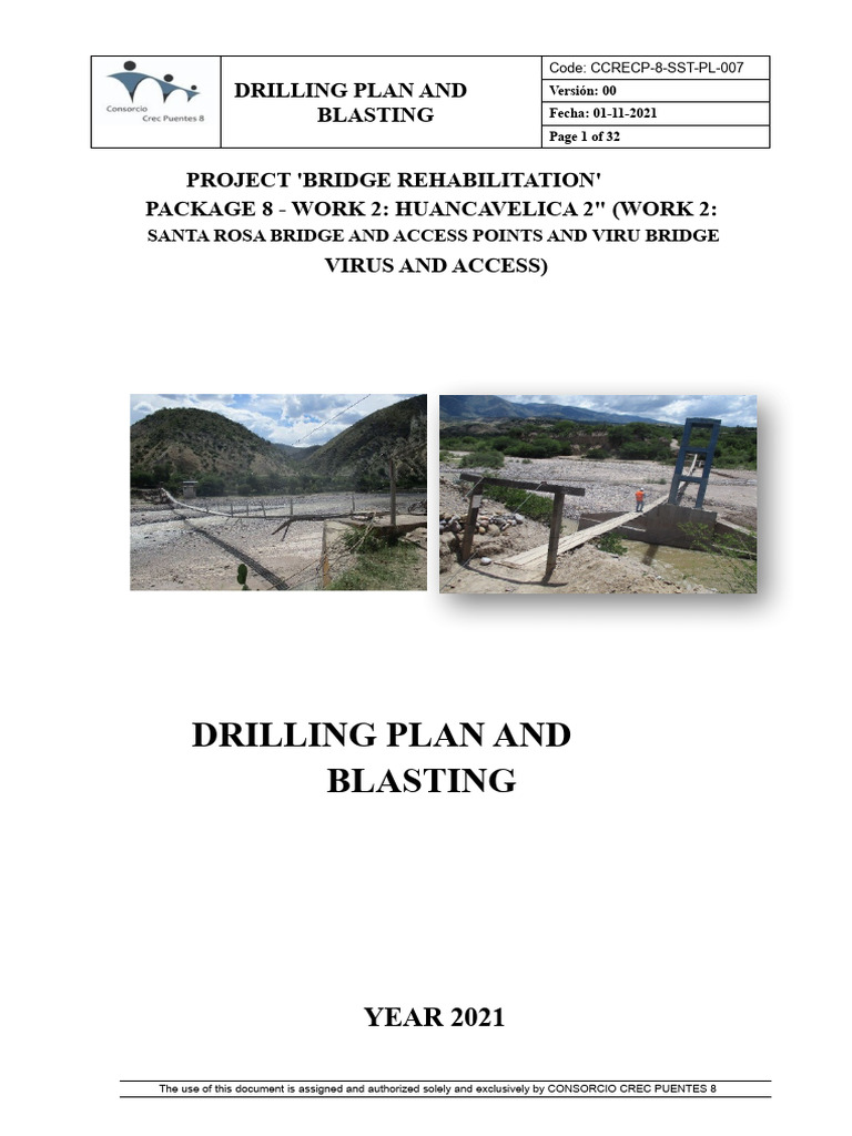 Drilling and Blasting Plan | PDF