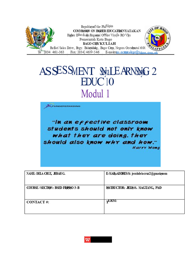 Dela Cruz Edukasi 10 Modul 1 | PDF