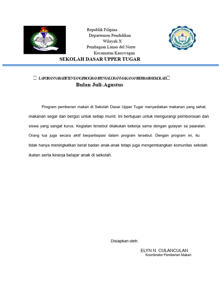 Laporan Naratif SBFP | PDF