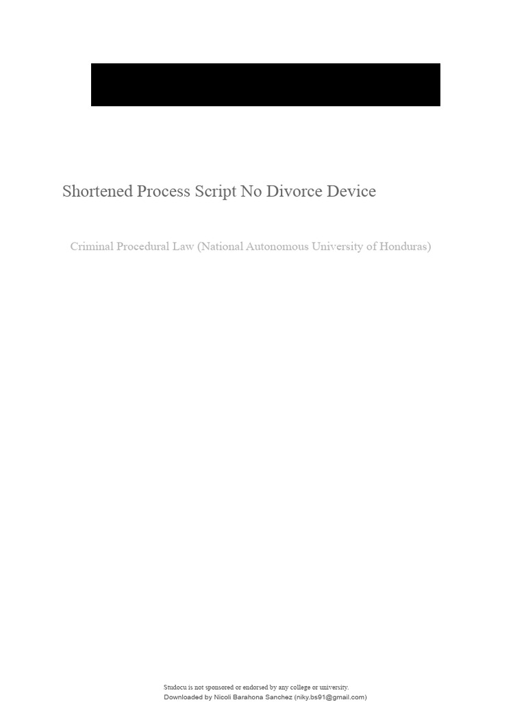 Abbreviated Process Script No Divorce Device | PDF | Lawsuit | Temperament