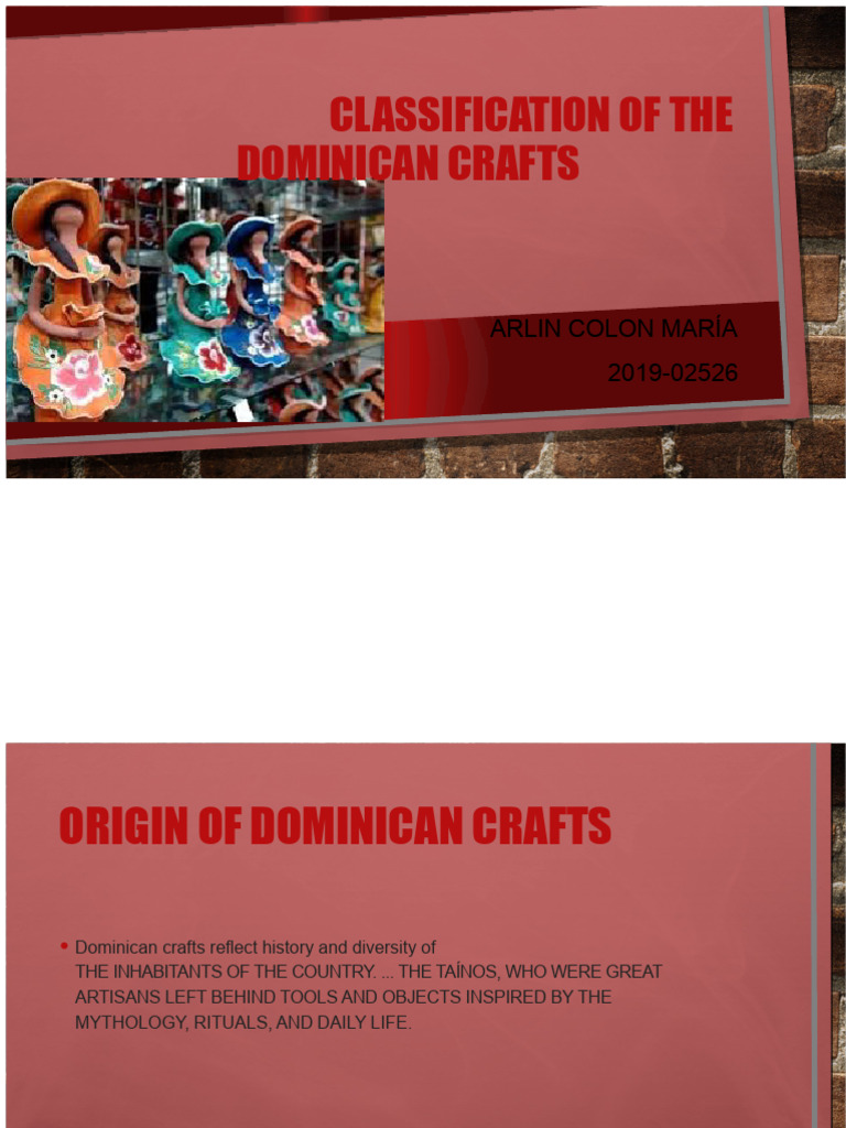 Classification of Dominican Crafts | PDF | Crafts | Textiles