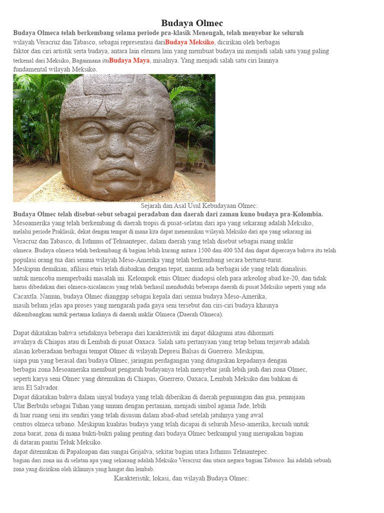 Budaya Olmec | PDF