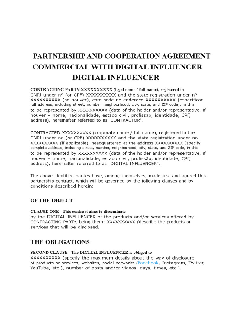 Partnership and Commercial Cooperation Agreement With Digital ...