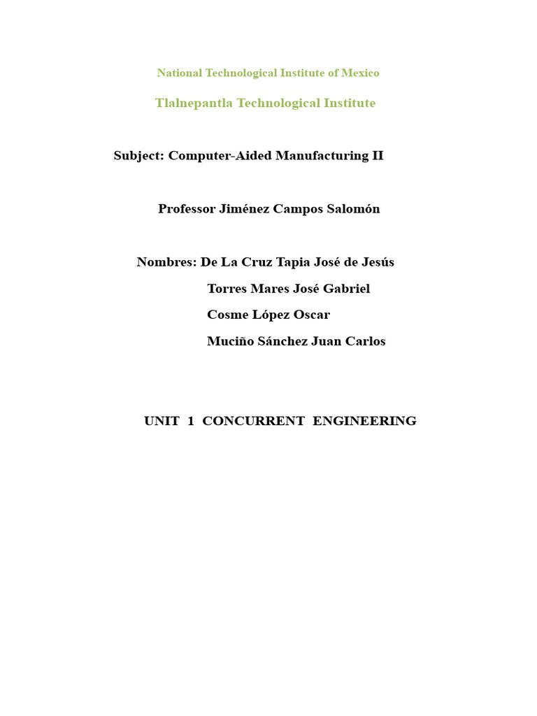 Concurrent Engineering in Product Design | PDF | Product Lifecycle ...