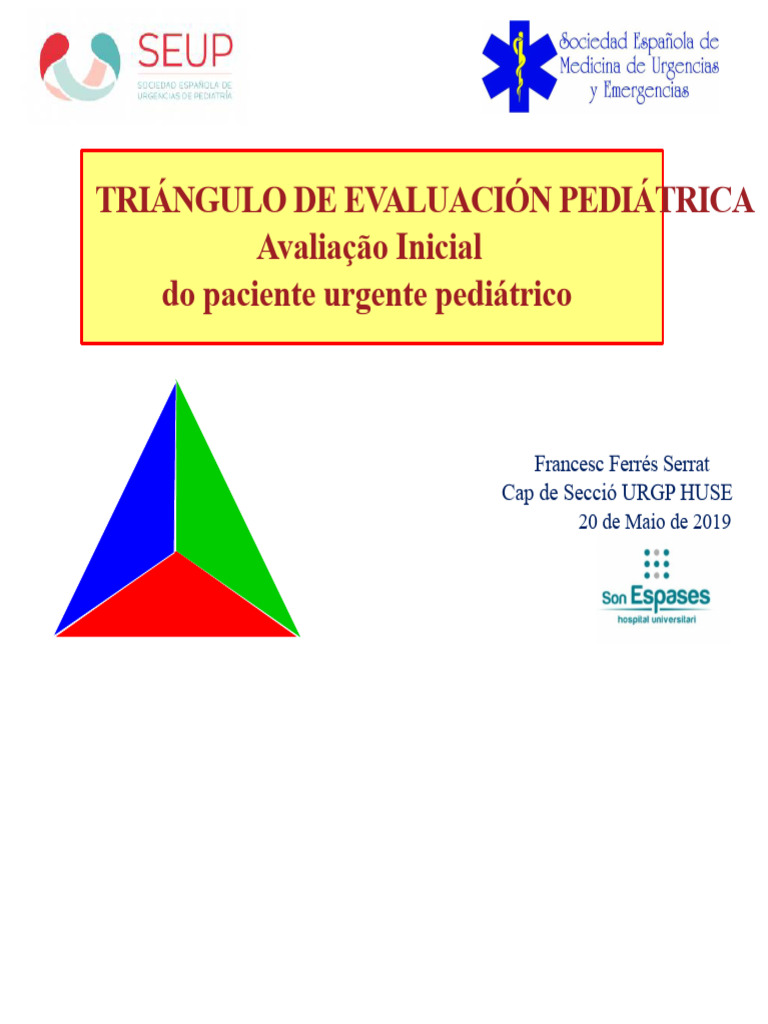 Triângulo de Avaliação Pediátrica: TEP | PDF | Dor | Medicina Clínica