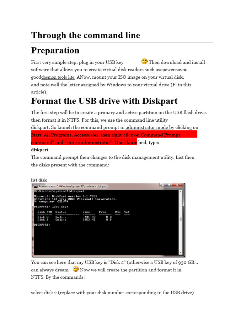 Create a bootable USB drive | PDF | Ibm Pc Compatibles | Operating ...