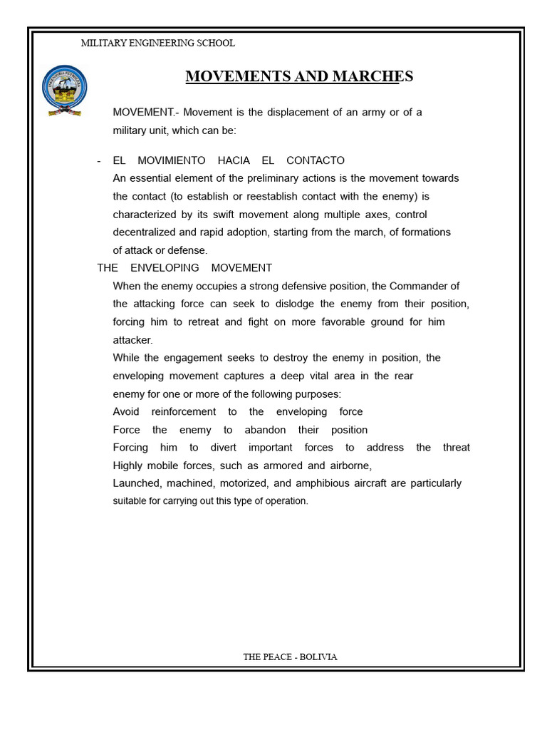 Military Movements and Marches Guide | PDF | Maneuver Warfare ...