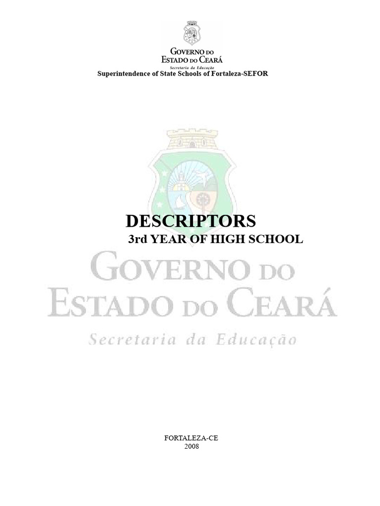 Descriptors For 3rd Year of High School | PDF | Trigonometric Functions ...