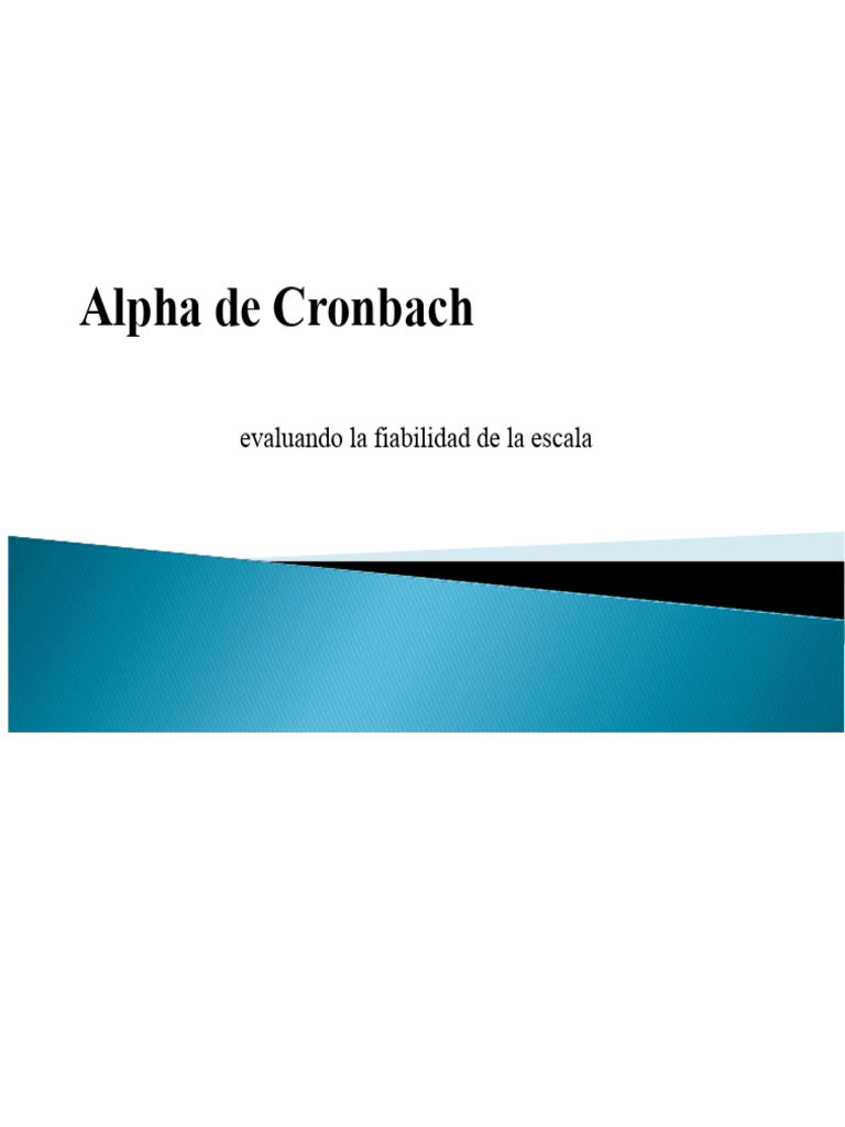 Alpha de Cronbach | PDF