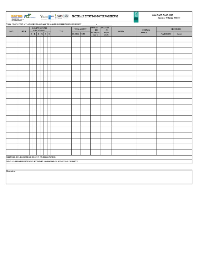 XXXX-XXXX-002 Entry Log Modified | PDF