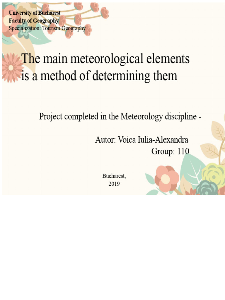 The Main Meteorological Elements and Methods of Observing Them | PDF ...