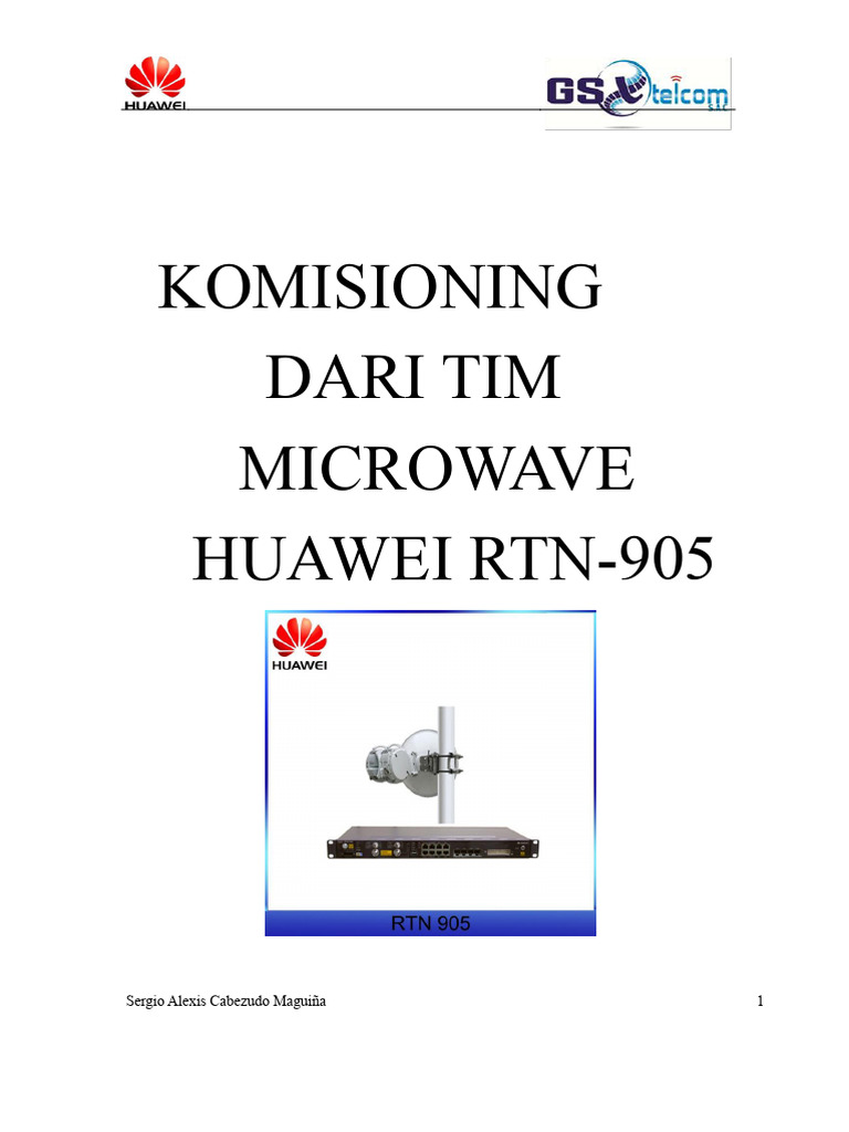 Panduan Konfigurasi Huawei RTN-905 | PDF