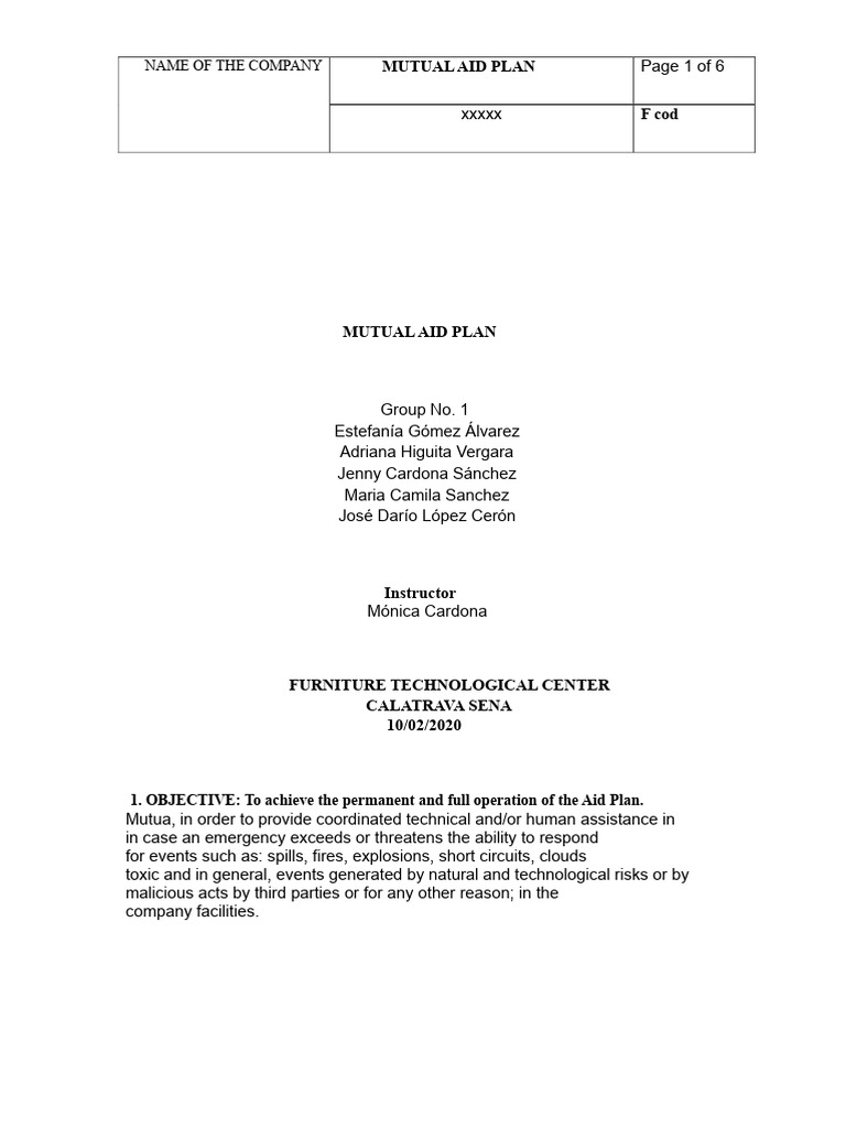 Mutual Aid Plan for Emergency Response | PDF | Emergency | Emergency ...