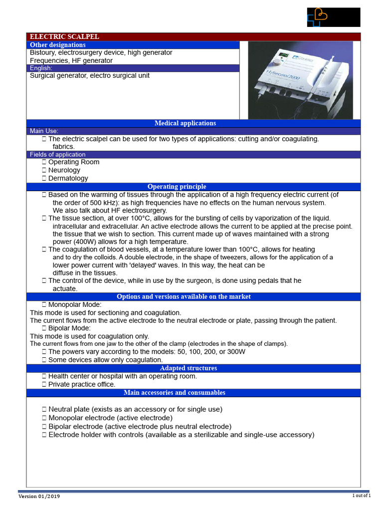 electric scalpel | PDF
