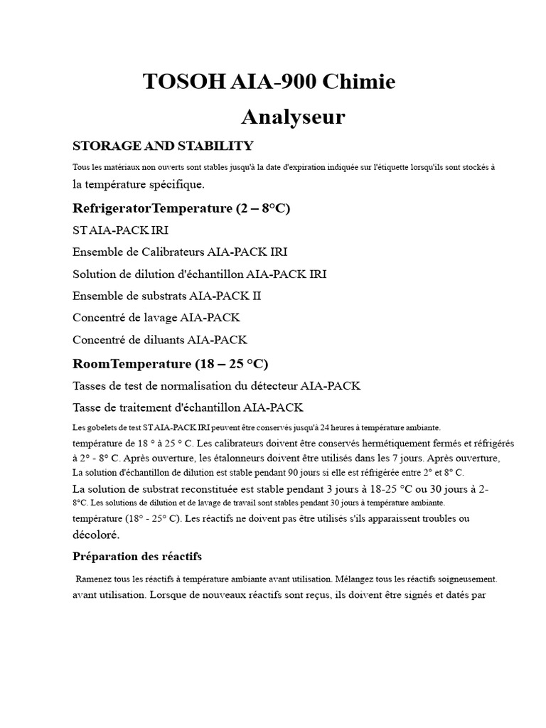 Tosoh Aia | PDF | Calibrage