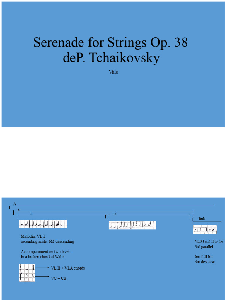 Analysis of Vals Serenata op 48 Tchaikovsky | PDF | Melody | Harmony