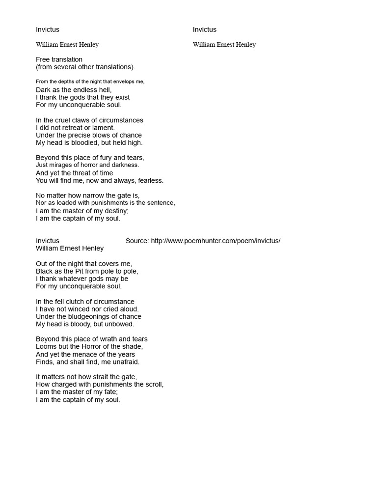 William Ernest Henley William Ernest Henley: Just Mirages of Horror and ...