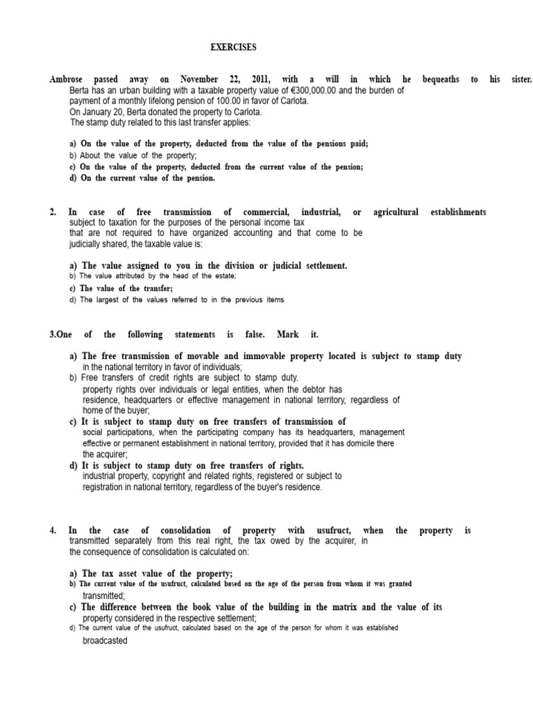 Practical Cases - 1 Stamp Duty | PDF | Taxes | Government Finances