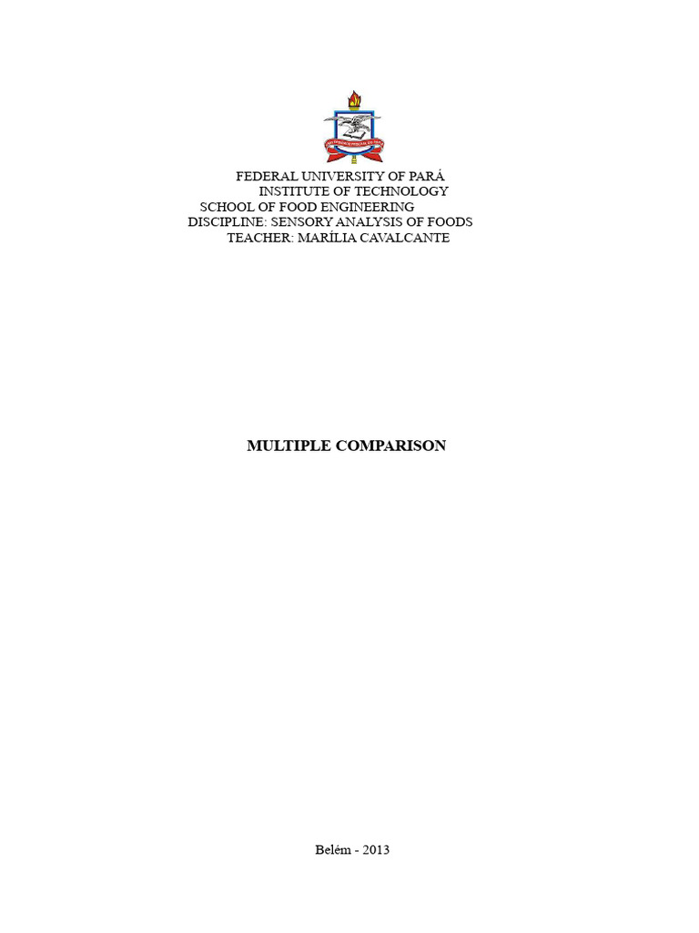 Multiple Comparison Test Report | PDF | Analysis Of Variance | Degrees ...