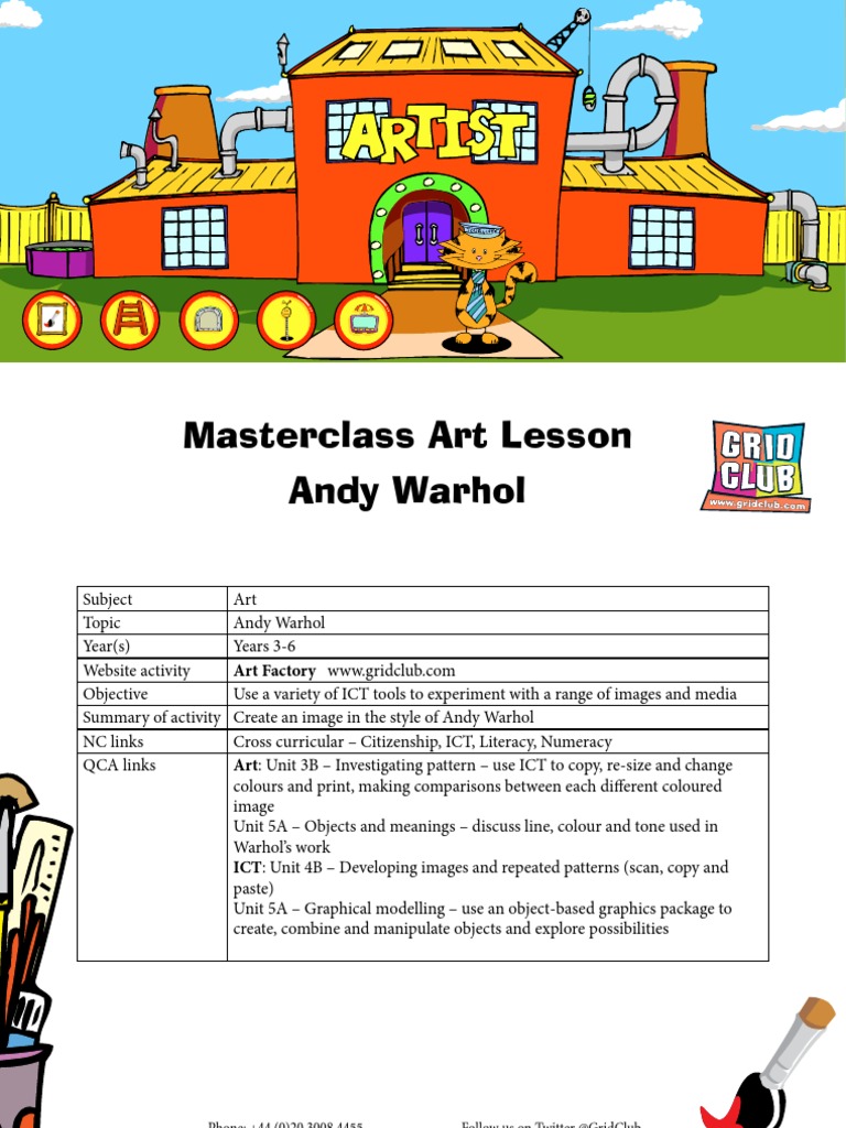 Masterclass Art Lesson - Andy Warhol | PDF | Image Scanner | Andy Warhol