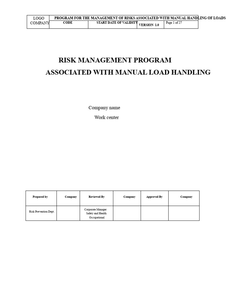 ANNEX 0 RISK MANAGEMENT PROGRAM MMC.docx | PDF | Risk | Risk Management