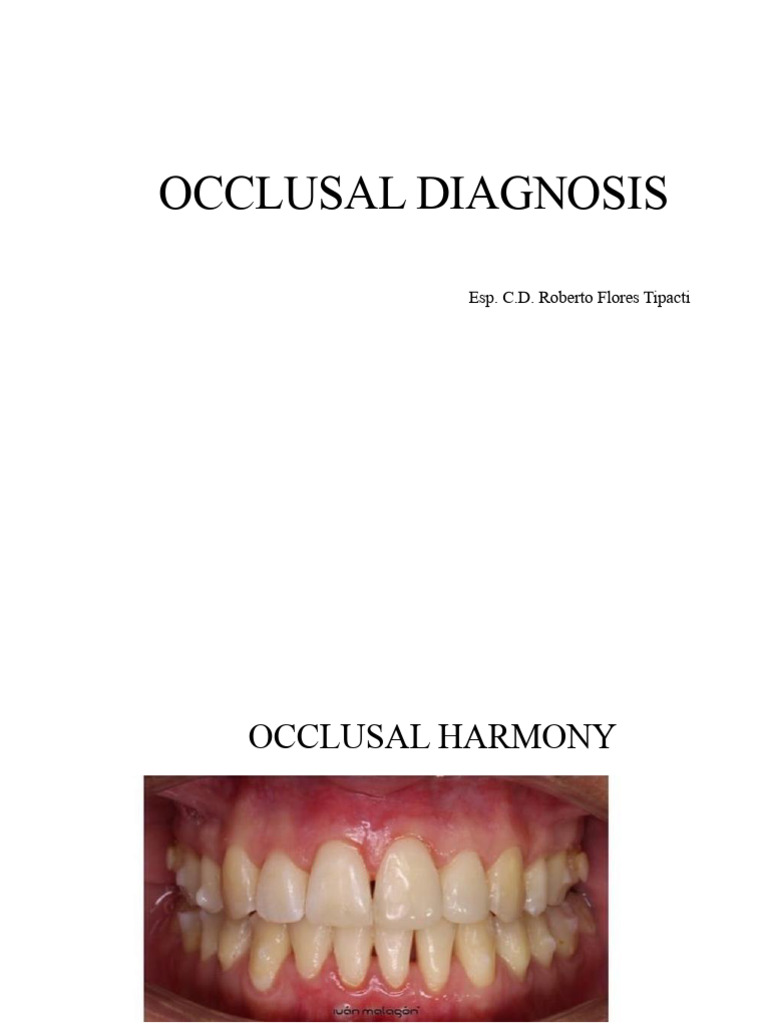 OCCLUSAL DIAGNOSIS Final PDF | PDF