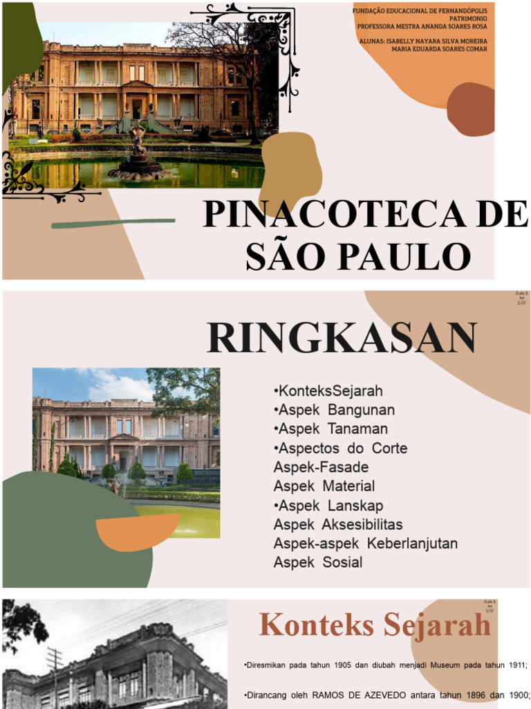 Sejarah dan Arsitektur Pinacoteca SP | PDF