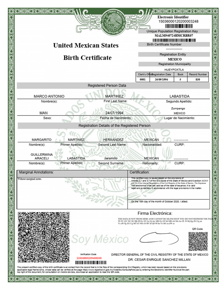 Birth Certificate | PDF | Birth Certificate | Directories