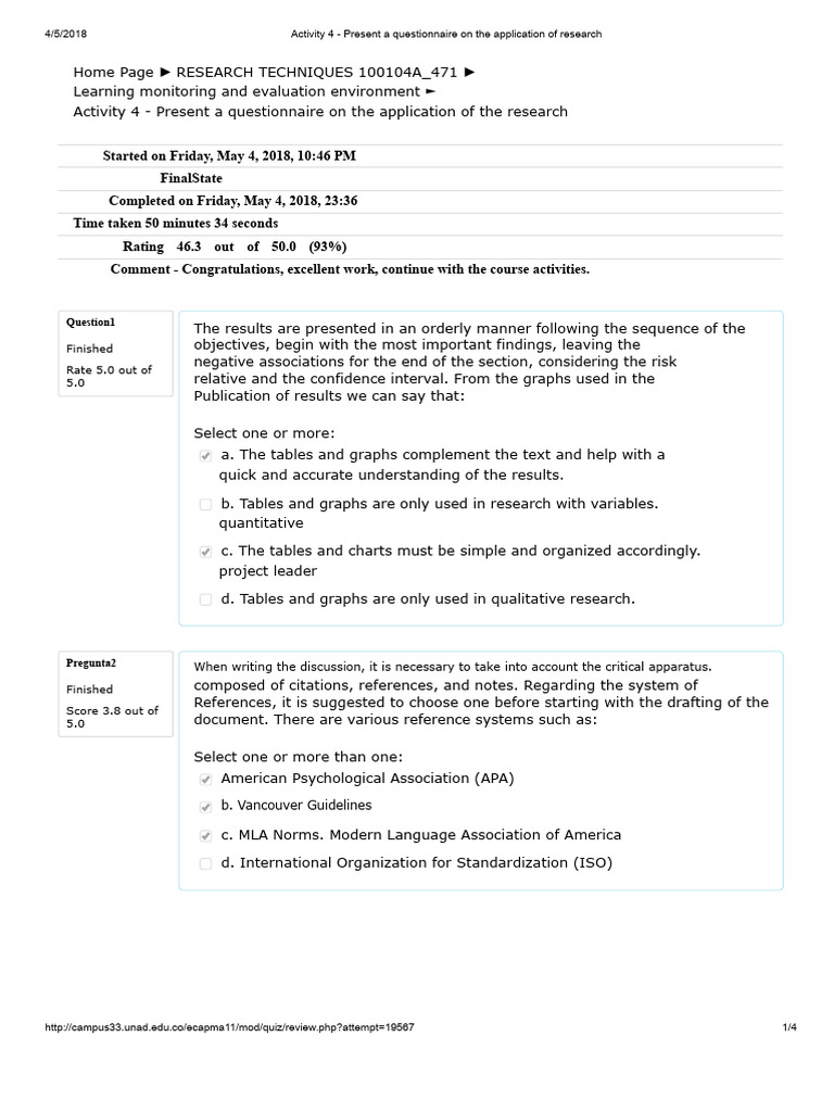 Questionnaire on Research Techniques | PDF | Quantitative Research ...