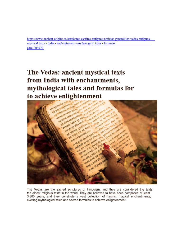 Ancient Vedas: Mystical Texts of India | PDF | Vedas | Hindu Texts