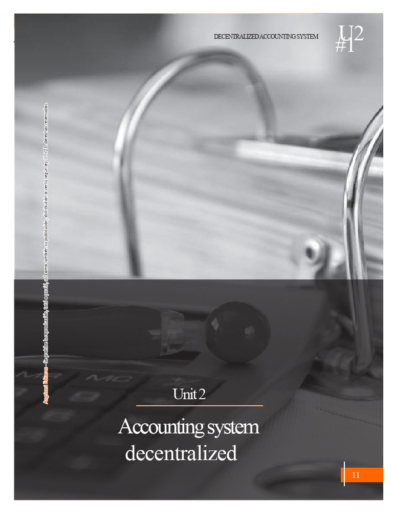 Unit 2: Decentralized Accounting System | PDF | Banks | Debits And Credits