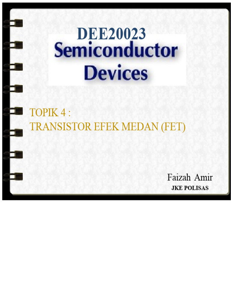 Panduan Lengkap Transistor FET dan MOSFET | PDF